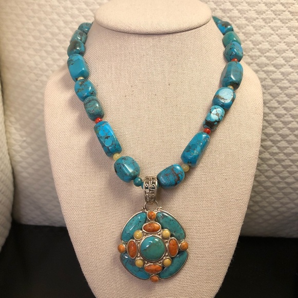 Studio Barse | Jewelry | Barse Turquoise Coral Spiny Oyster Citrine 925 ...